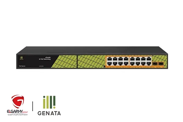 GNT-P1018G6 SWITCH GENATA POE [ 16P ×1000 + 2P SFP ×1000 ]
